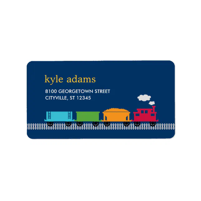 Choo Choo Train Kids Address Label | Zazzle