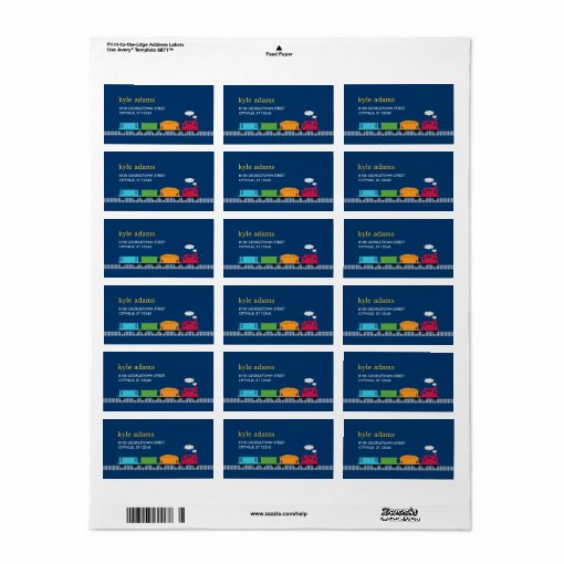 Choo Choo Train Kids Address Label | Zazzle