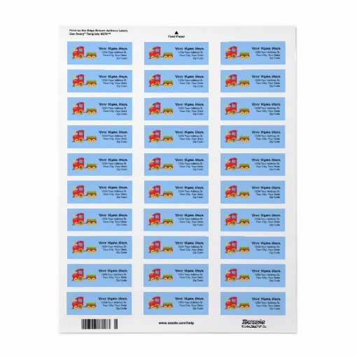 Choo Choo Train Return Address Labels | Zazzle
