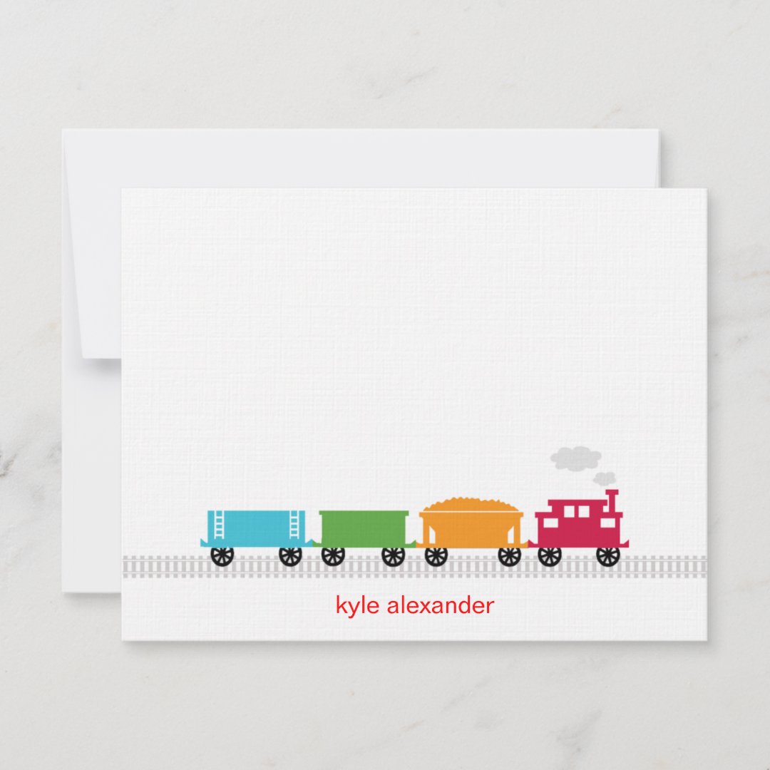 Choo Choo Train Thank You Card | Zazzle