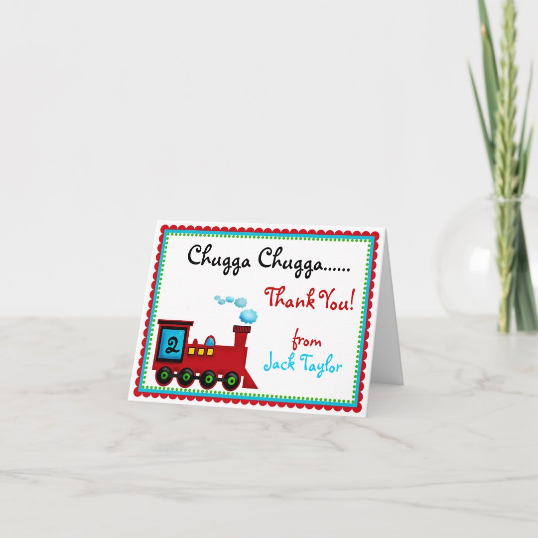 Choo Choo Train Thank You Note Cards | Zazzle