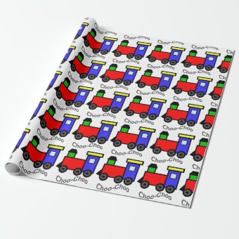 Choo-Choo Train Wrapping Paper | Zazzle