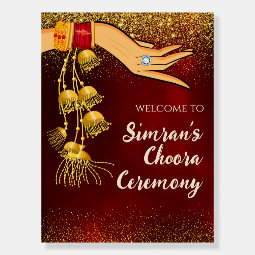Choora Welcome Signs & Choora ceremony signs | Zazzle