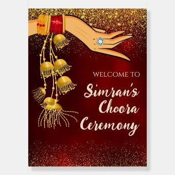 Choora Welcome Signs & Choora ceremony signs | Zazzle