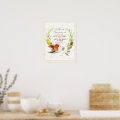 Choose a Seat Rustic BOHO Bohemian Wreath Birch Poster | Zazzle