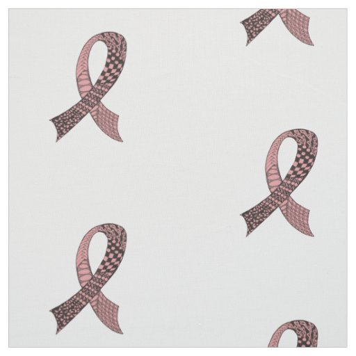 Choose Any Color Cancer Disease Awareness Ribbon Fabric | Zazzle