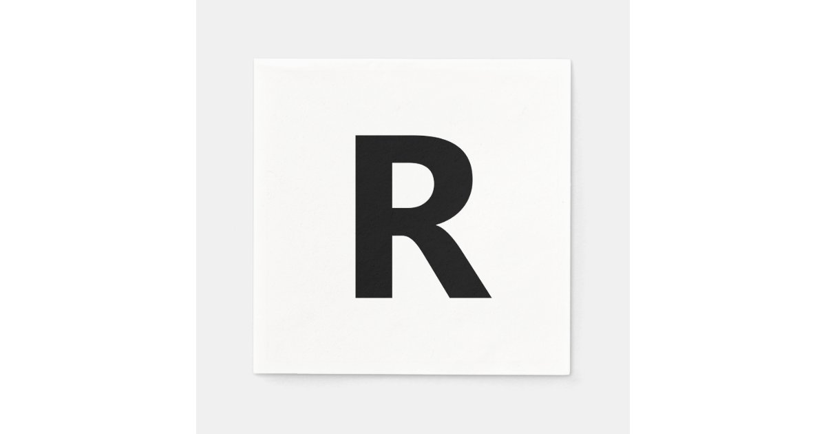 Choose Any Letter | Font: Open Sans Condensed Bold Napkins | Zazzle