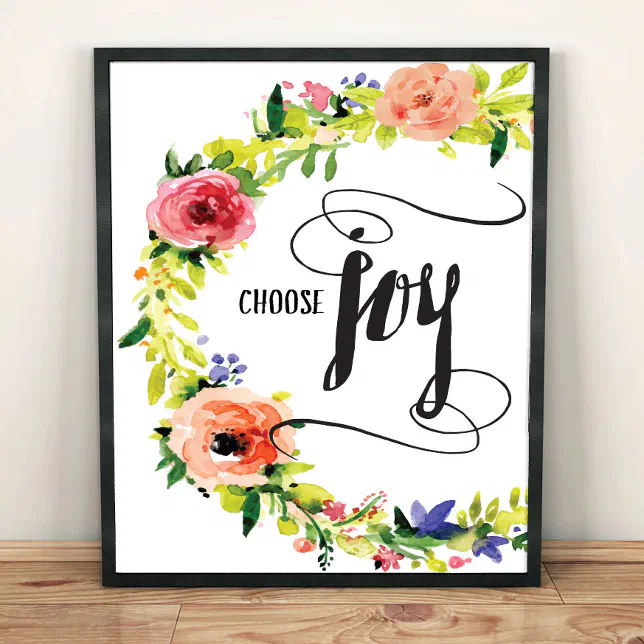 Choose Joy Art Print | Zazzle
