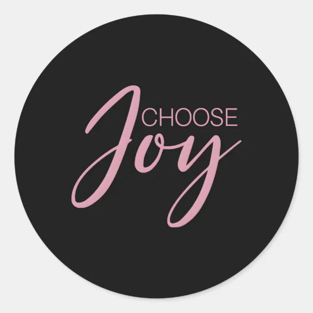 Choose Joy Inspirational Christian Religious Classic Round Sticker | Zazzle