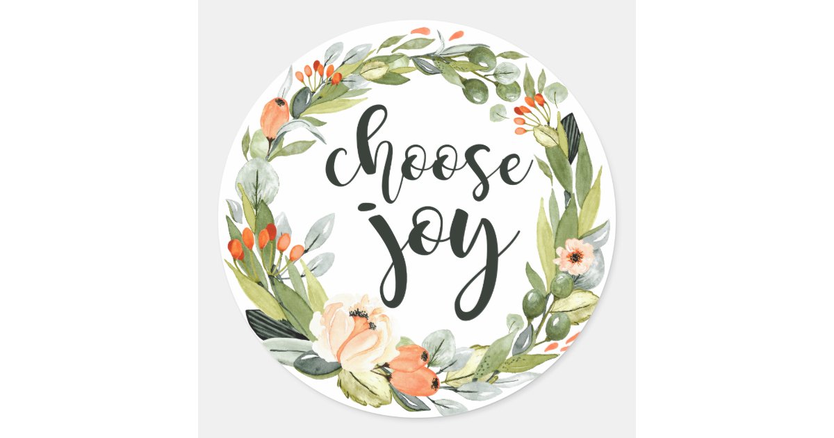 Choose Joy, Inspirational Faith Sticker | Zazzle