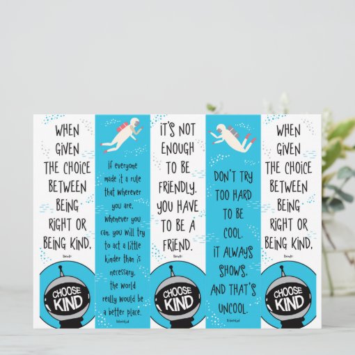 Choose Kind DIY Bookmarks Invitation | Zazzle