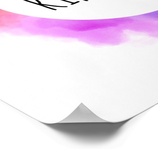 Choose Kindness Quote Rainbow Clouds Poster | Zazzle