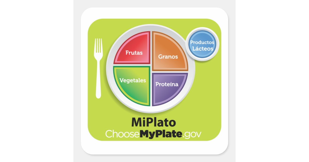 Choose MyPlate Spanish Sticker - MiPlato | Zazzle