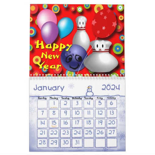 Choose start date bowling calendar | Zazzle