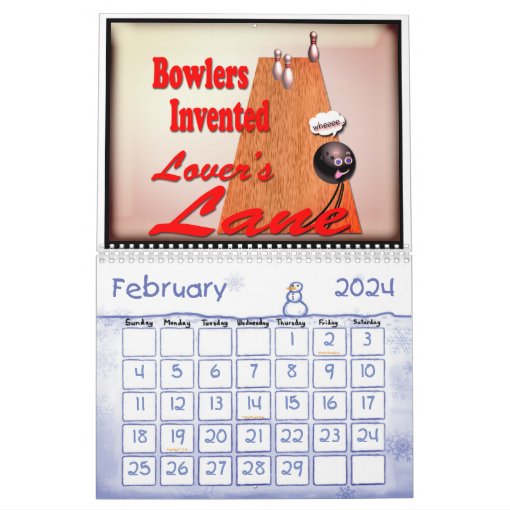 Choose start date bowling calendar | Zazzle