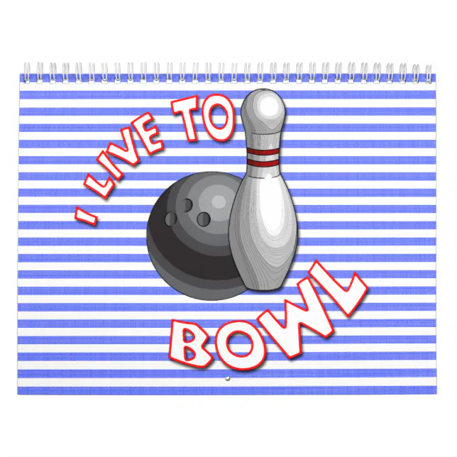 Choose start date bowling calendar | Zazzle