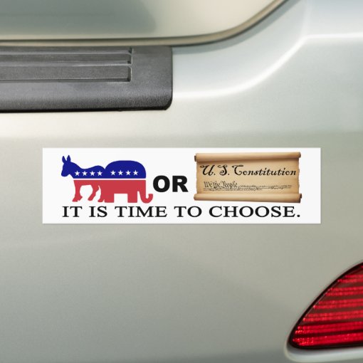 Choose the Constitution Bumper Sticker | Zazzle