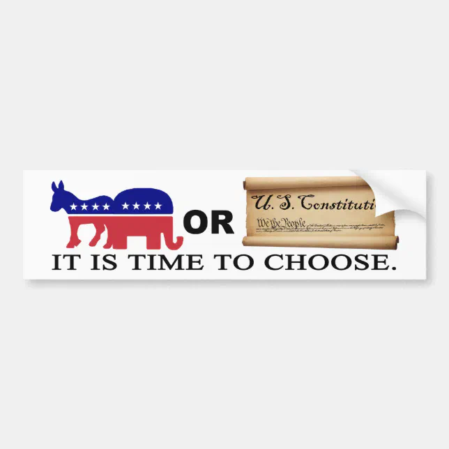 Choose the Constitution Bumper Sticker | Zazzle