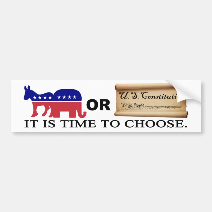 Choose the Constitution Bumper Sticker | Zazzle