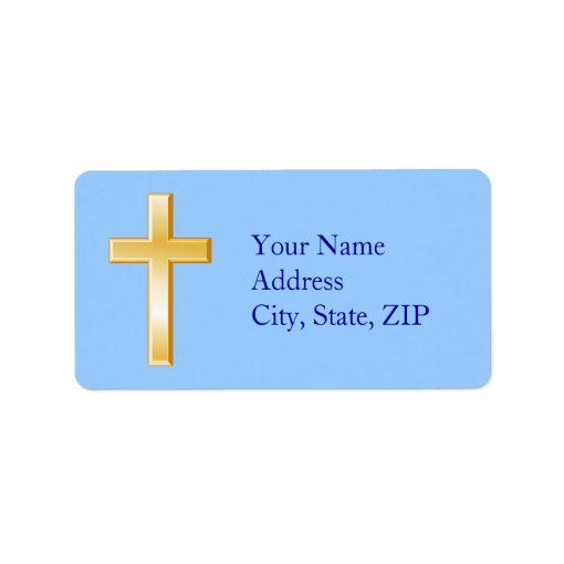 Choose Your Background Color Christian Cross Label | Zazzle