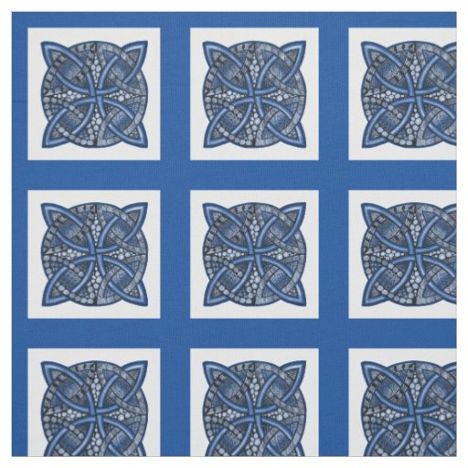 Choose Your Color Celtic Knot Decorative Pattern Fabric | Zazzle