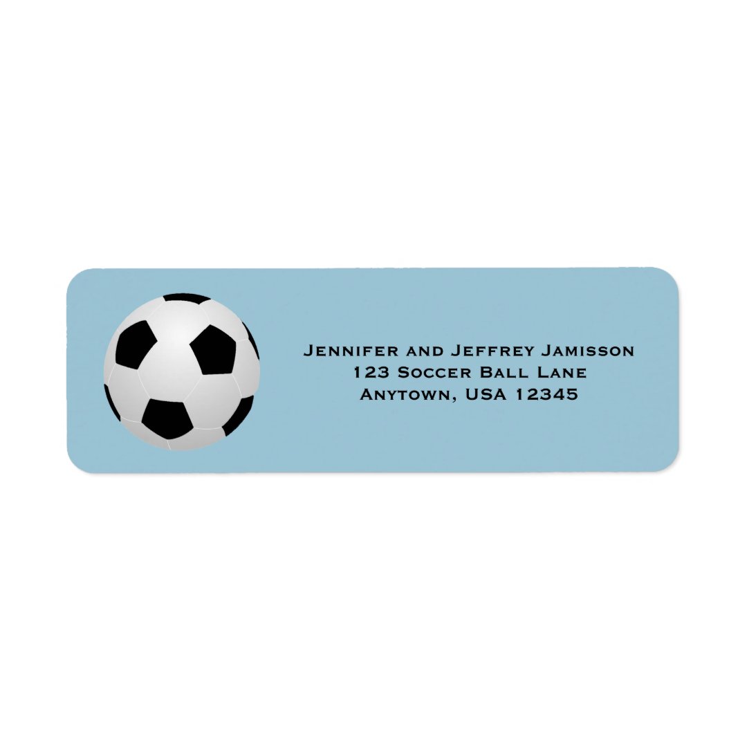 CHOOSE YOUR COLOR Soccer Return Address Labels | Zazzle