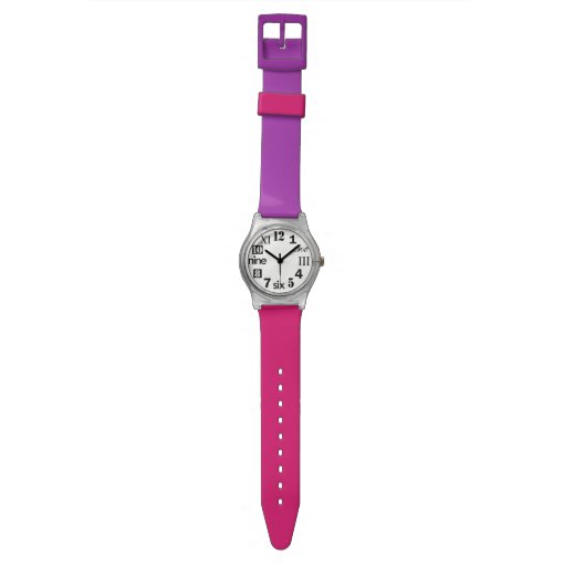Choose Your Colors, Cute Number Face Women's Watch | Zazzle