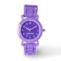 CHOOSE YOUR COLORS, Your Name, Kids Purple Wrist Watch | Zazzle