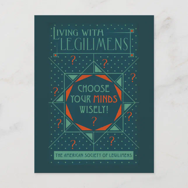 Choose Your Minds Wisely - Legilimens Poster Postcard | Zazzle