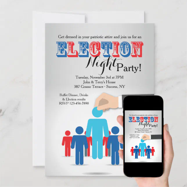 Choosing A Candidate Election Party Invitation | Zazzle