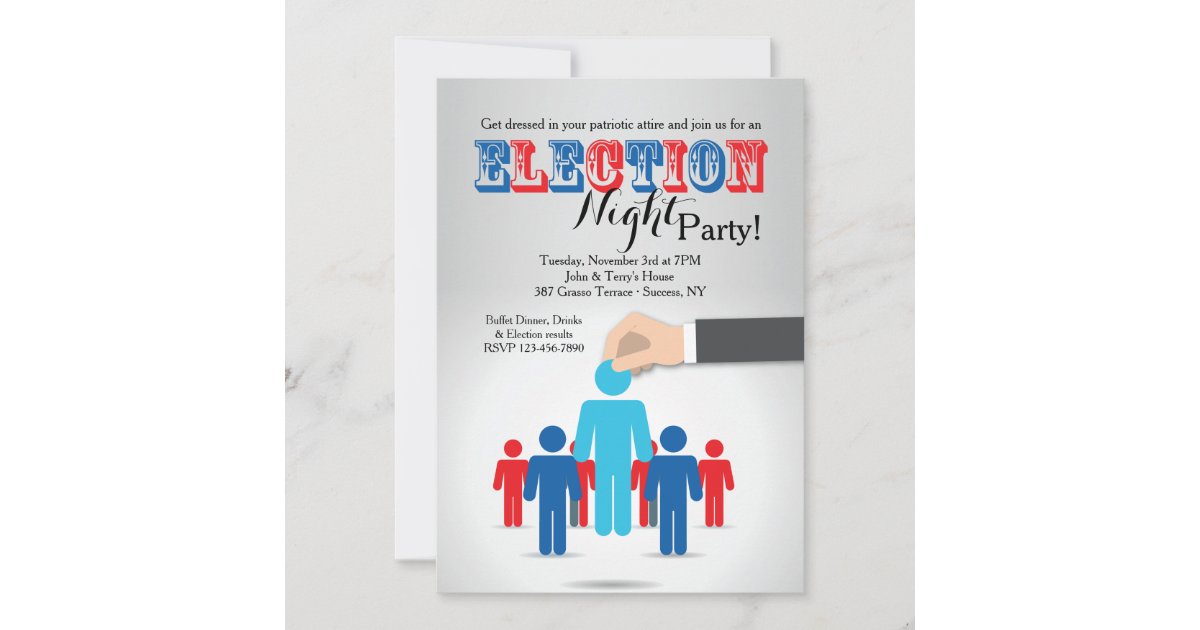 Choosing A Candidate Election Party Invitation | Zazzle