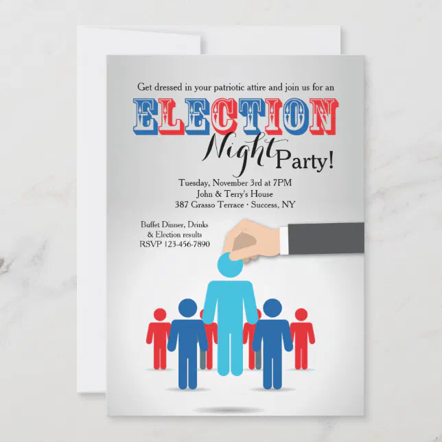 Choosing A Candidate Election Party Invitation | Zazzle