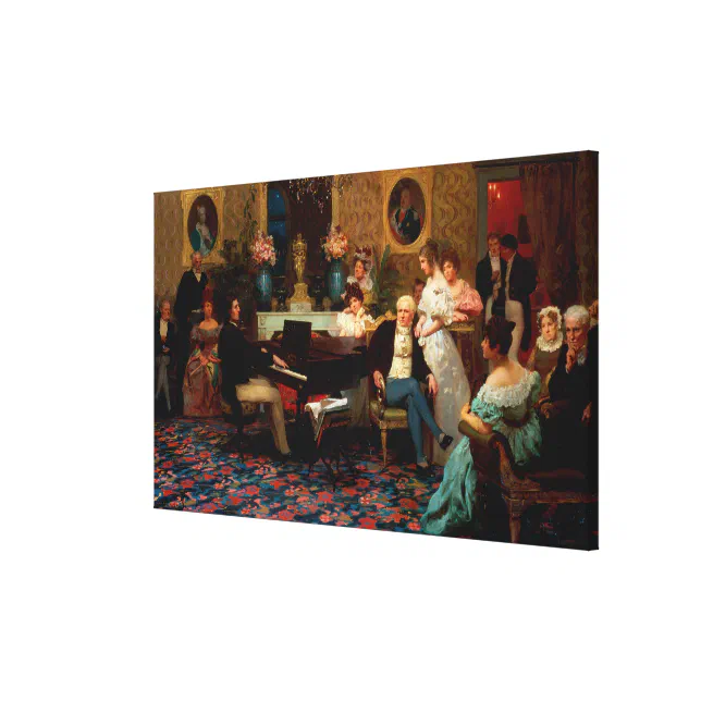 Chopin Playing the Piano Canvas Print | Zazzle