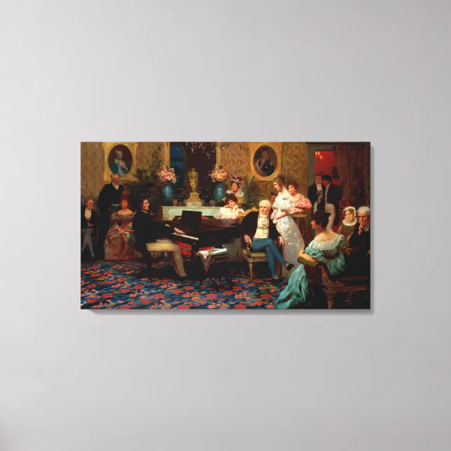 Chopin Playing the Piano Canvas Print | Zazzle