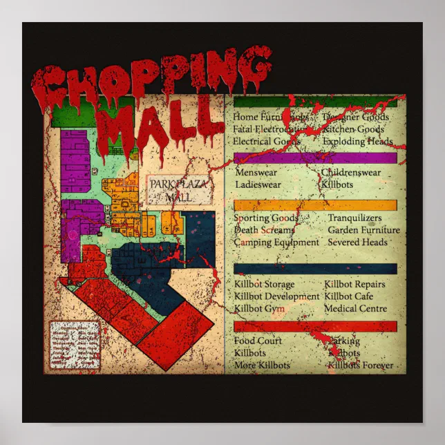 Chopping Mall V2 Horror Movie Tshirt Poster | Zazzle