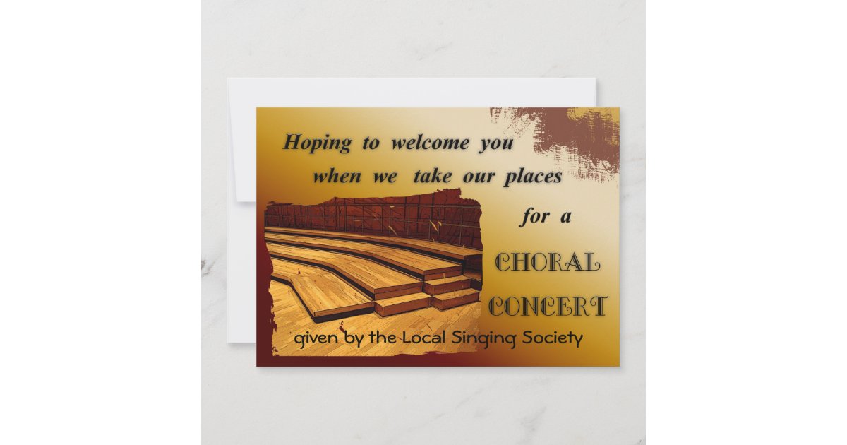 Choral Concert Invitation | Zazzle
