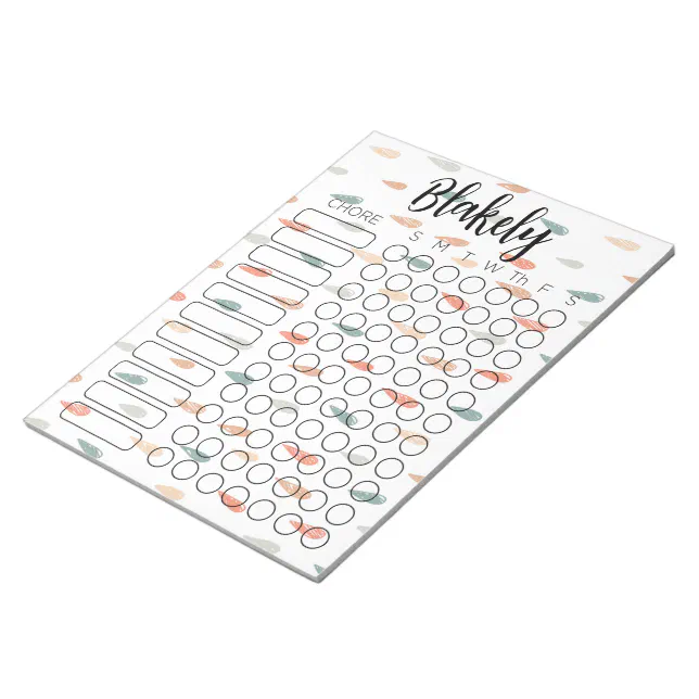 Chore Chart Notepad | Zazzle