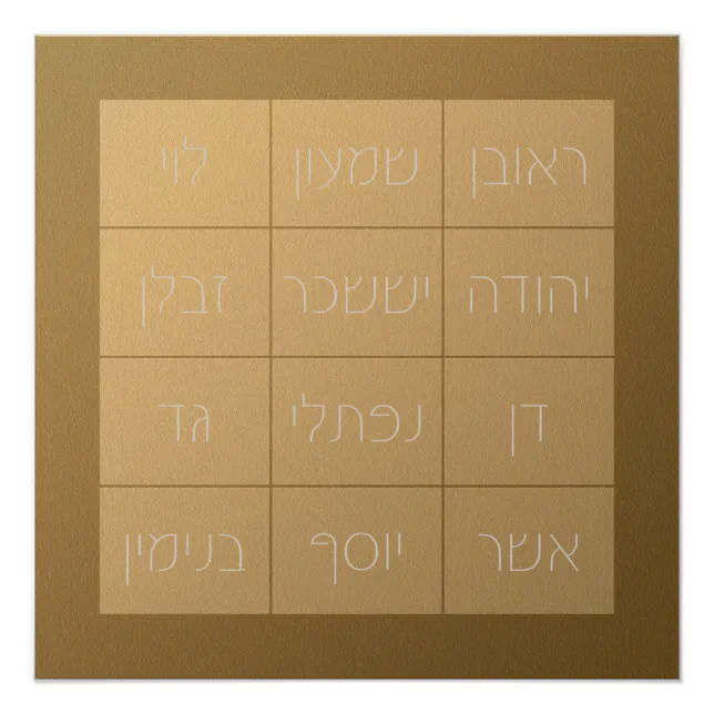 Choshen Mishpat - the Biblical Priestly Breastplat Poster | Zazzle