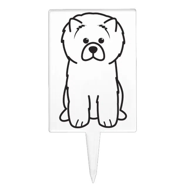 Chow Chow Dog Cartoon Cake Topper | Zazzle