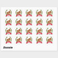 Chow Chow Dog Holly Banner Christmas Square Sticker | Zazzle
