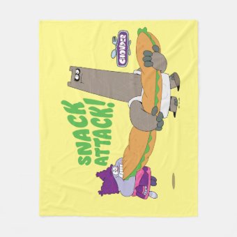 Chowder and Shnitzel Fleece Blanket | Zazzle