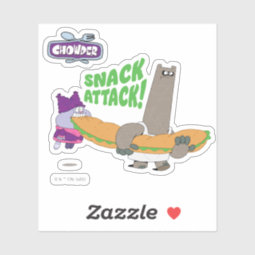 Chowder and Shnitzel Sticker | Zazzle