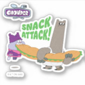 Chowder and Shnitzel Sticker | Zazzle