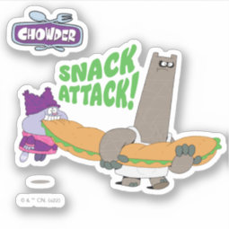 Chowder and Shnitzel Sticker | Zazzle