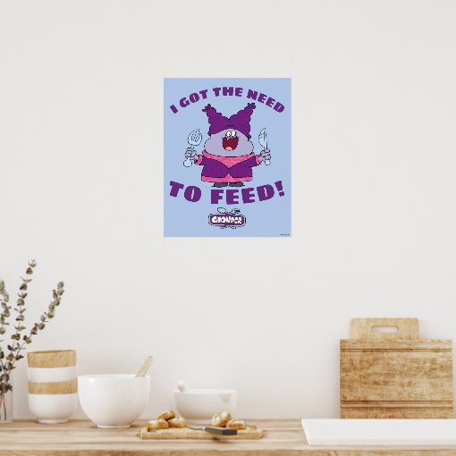 Chowder With Fork and Knife Poster | Zazzle