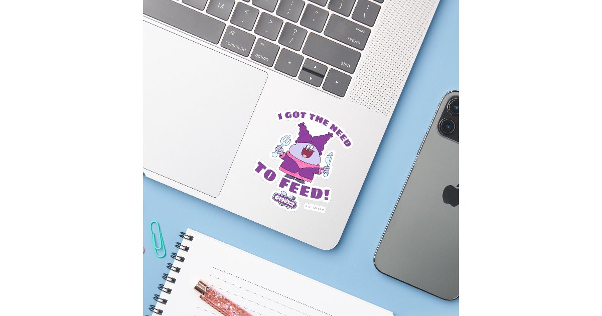 Chowder With Fork and Knife Sticker | Zazzle