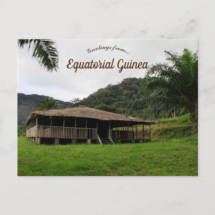 Choza or Hut in Equatorial Guinea Postcard | Zazzle