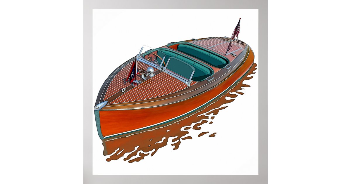 Chris-Craft Barrel Back Poster | Zazzle