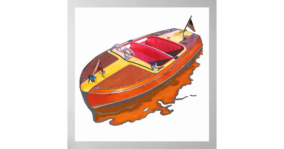 Chris Craft Riviera Poster | Zazzle