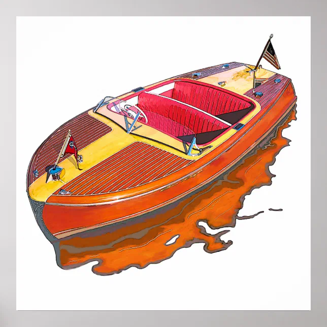 Chris Craft Riviera Poster | Zazzle